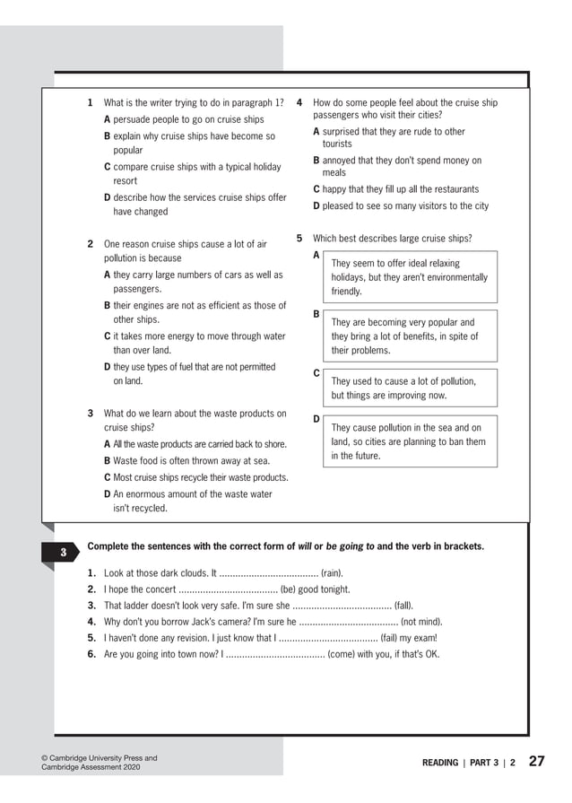 B2 Exam Booster Cambridge English preliminary | PDF