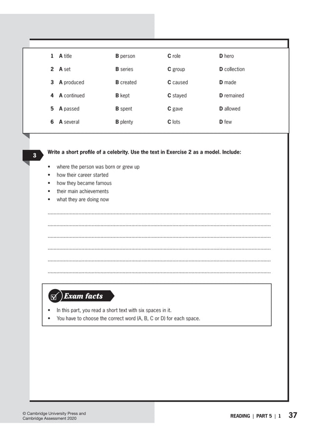 B2 Exam Booster Cambridge English preliminary | PDF