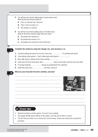 B2 Exam Booster Cambridge English preliminary | PDF