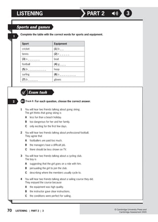 B2 Exam Booster Cambridge English preliminary | PDF