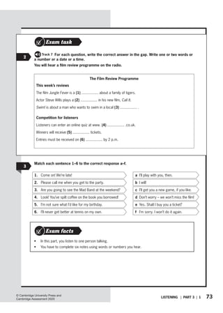 B2 Exam Booster Cambridge English preliminary | PDF