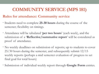 Community service for students and how it can impact | PPTX