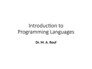 L1.1 Introduction to Programming Languages.pptx