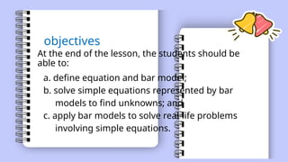ABOUT SOLVING SIMPLE EQUATION USING OR REPRESENTED BY BAR MODEL | PPTX