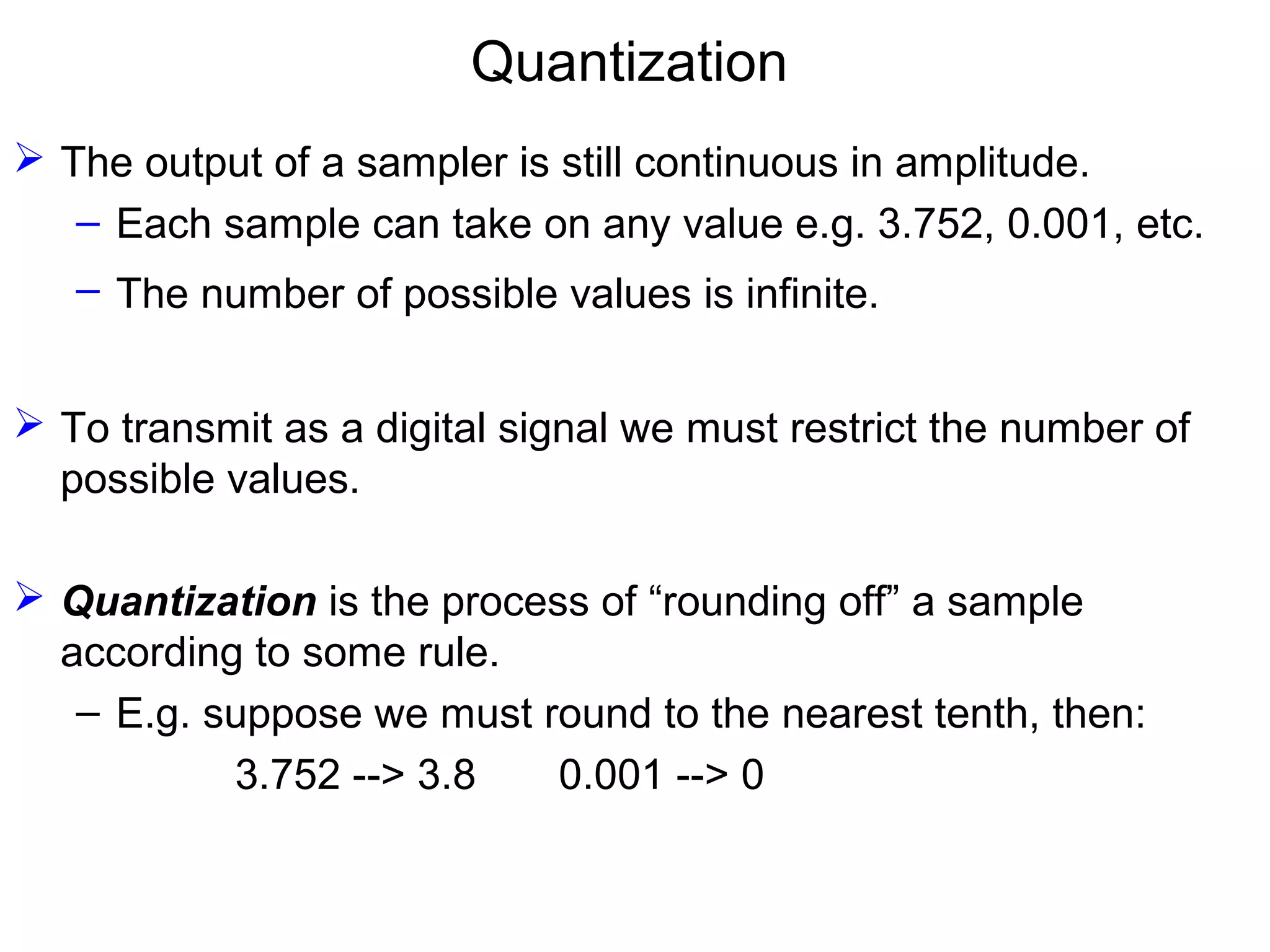 L 1 5 Sampling Quantizing Encoding Pcm Ppt Digital Audio Computer