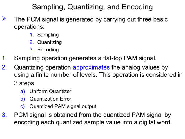 L 1 5 sampling quantizing encoding pcm | PPT | Digital Audio | Computer ...