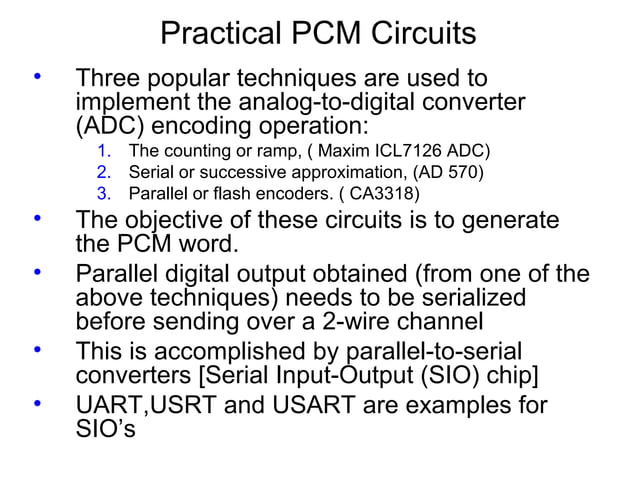 L 1 5 Sampling Quantizing Encoding Pcm Ppt Digital Audio Computer Software And Applications