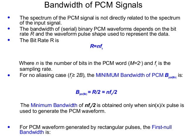 L 1 5 Sampling Quantizing Encoding Pcm