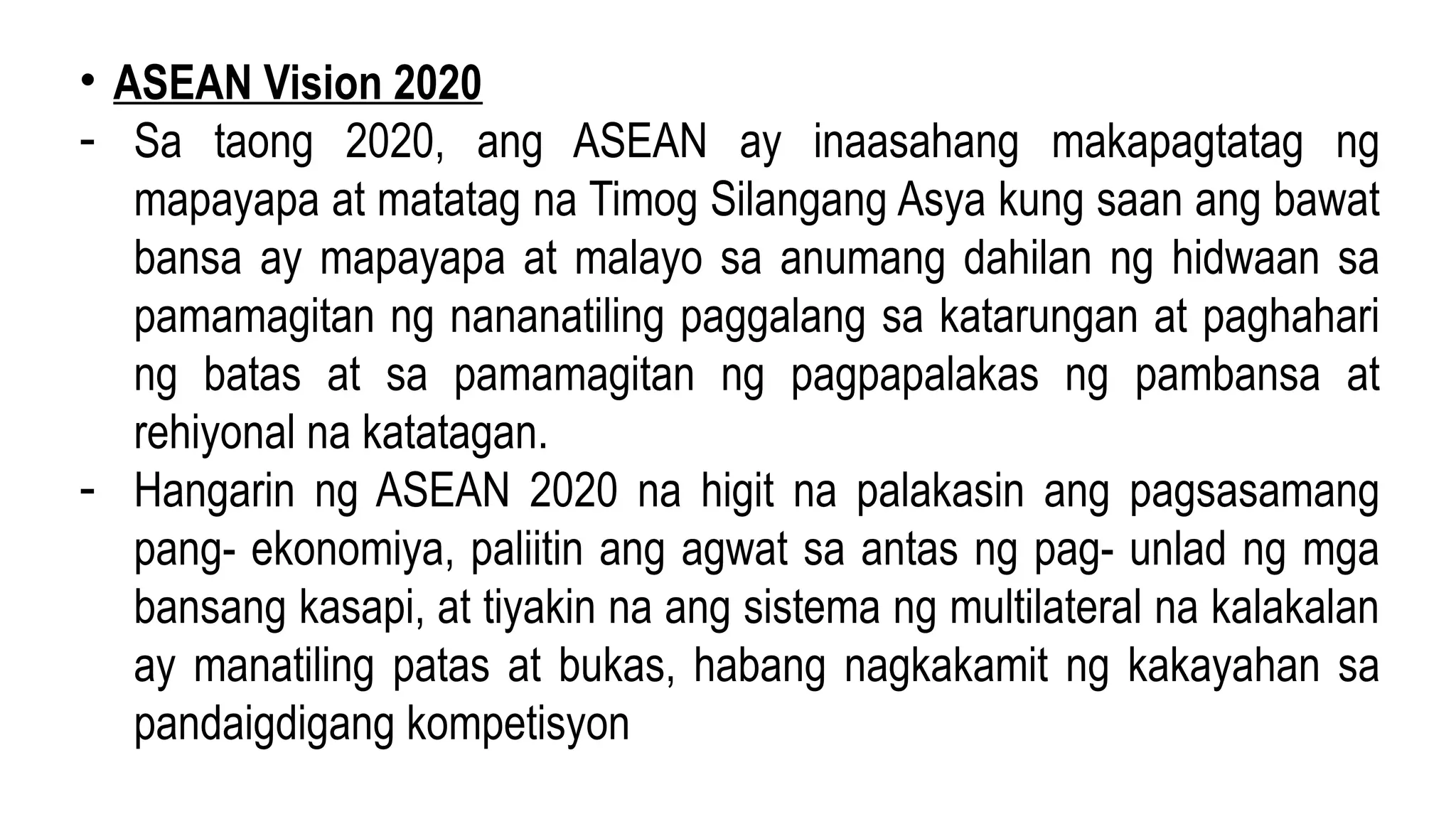 Pagkakatatag ng Association of Southeast Asian Nation | PPTX