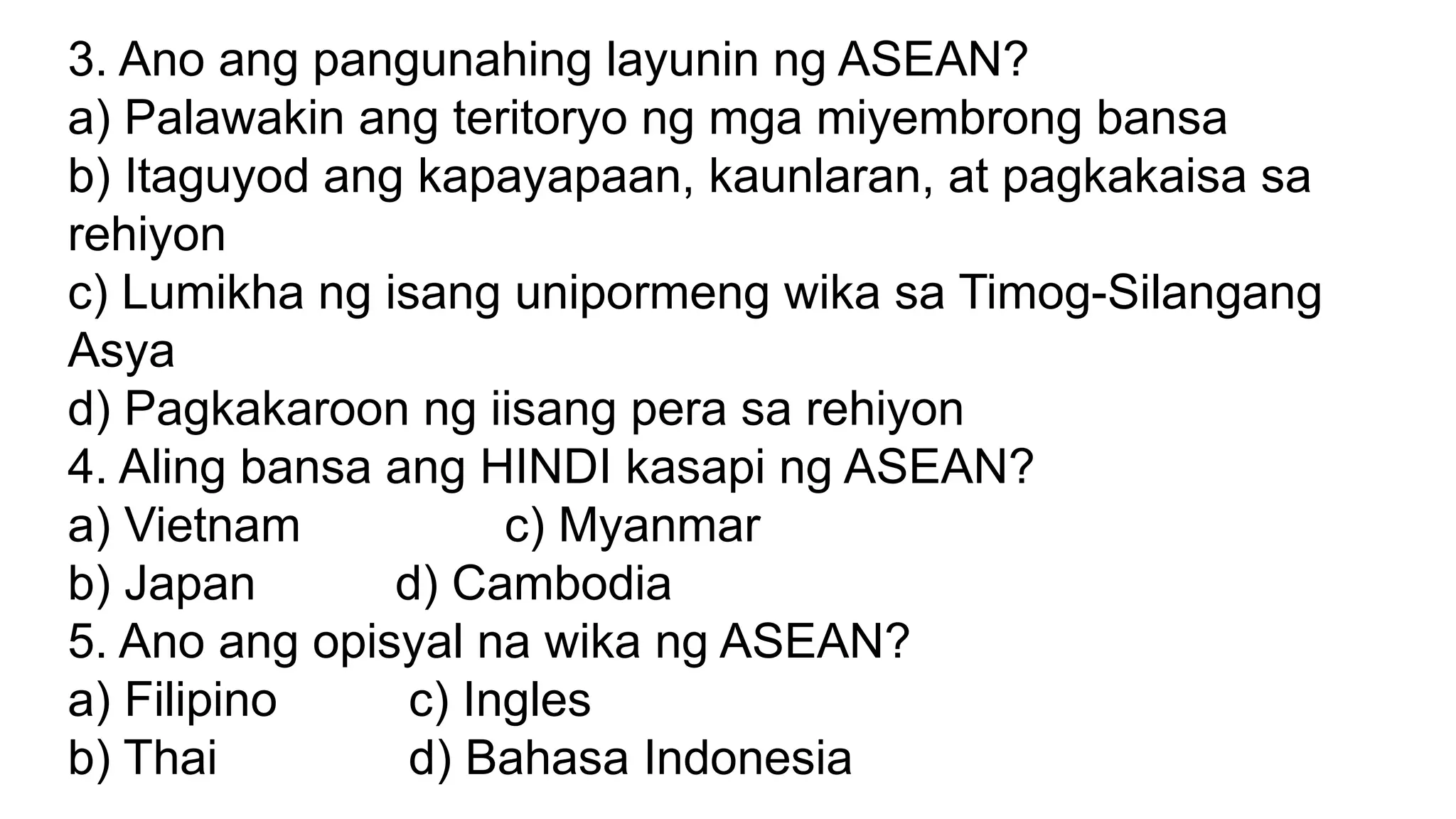 Pagkakatatag ng Association of Southeast Asian Nation | PPTX