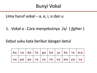 L1 bab 1- vokal dan diptong | PPTX