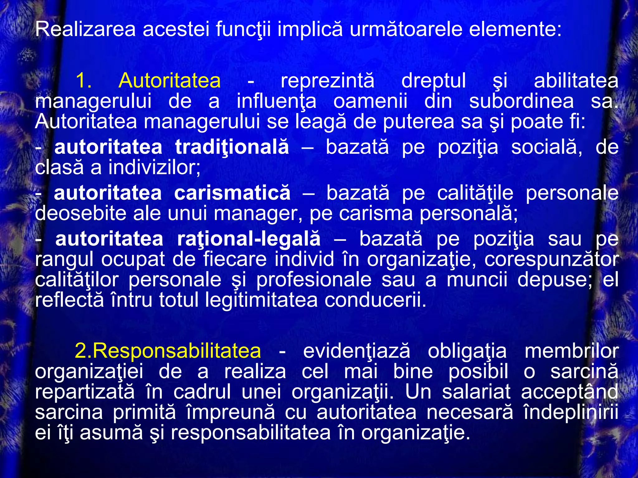 Conceptul si functiile managementului | PPT