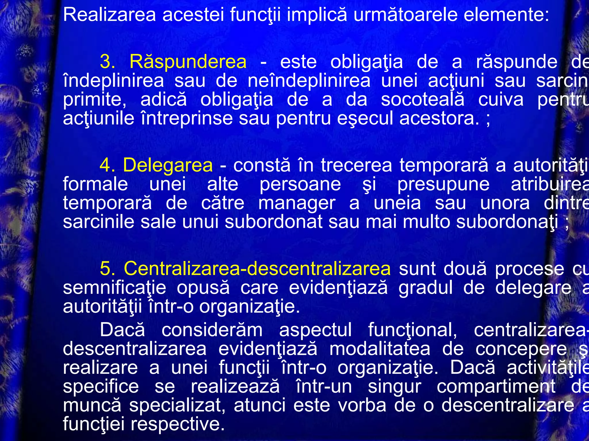 Conceptul si functiile managementului | PPT