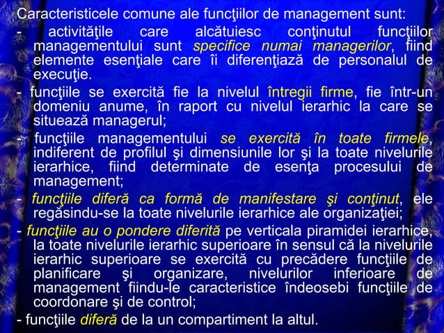 Conceptul si functiile managementului | PPT