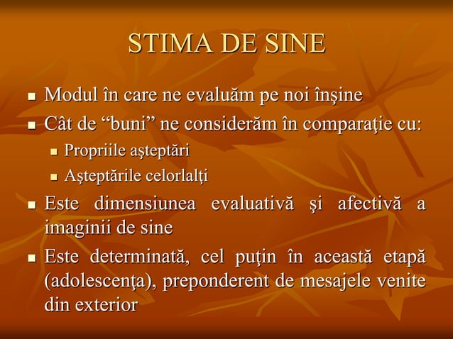 Imaginea de sine | PPT