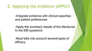 L1- INTRO AND PRINCIPLE EVIDENCE-BASED PRACTICE.pdf | Medical Tests ...