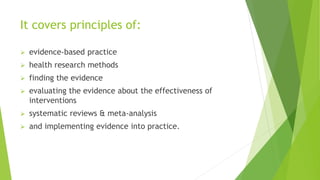 L1- INTRO AND PRINCIPLE EVIDENCE-BASED PRACTICE.pdf | Medical Tests ...