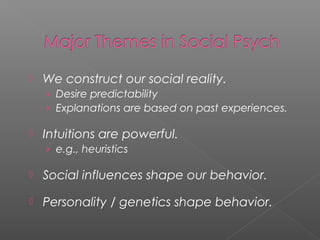 introducing social psychology | PPT
