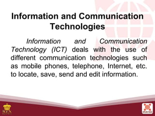 L1 introduction-to-information-and-communication-technology | PPTX