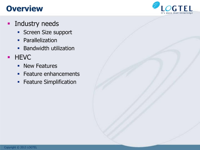 Introduction to HEVC | PPT | Video Software | Computer Software and Applications