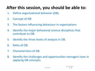 L1 introduction to ob | PPT