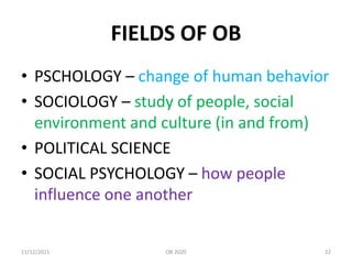 L1 introduction to ob | PPT