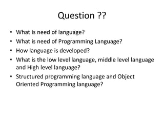 L1-L2.Introduction to Programming and Python Basics.pptx | Programming Languages | Computing