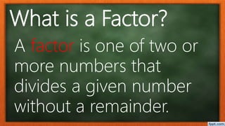 Factoring with common factors | PPTX