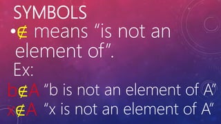 SETS AND TYPES OF SET | PPTX