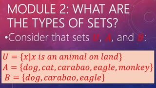 SETS AND TYPES OF SET | PPT