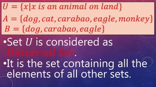 SETS AND TYPES OF SET | PPTX