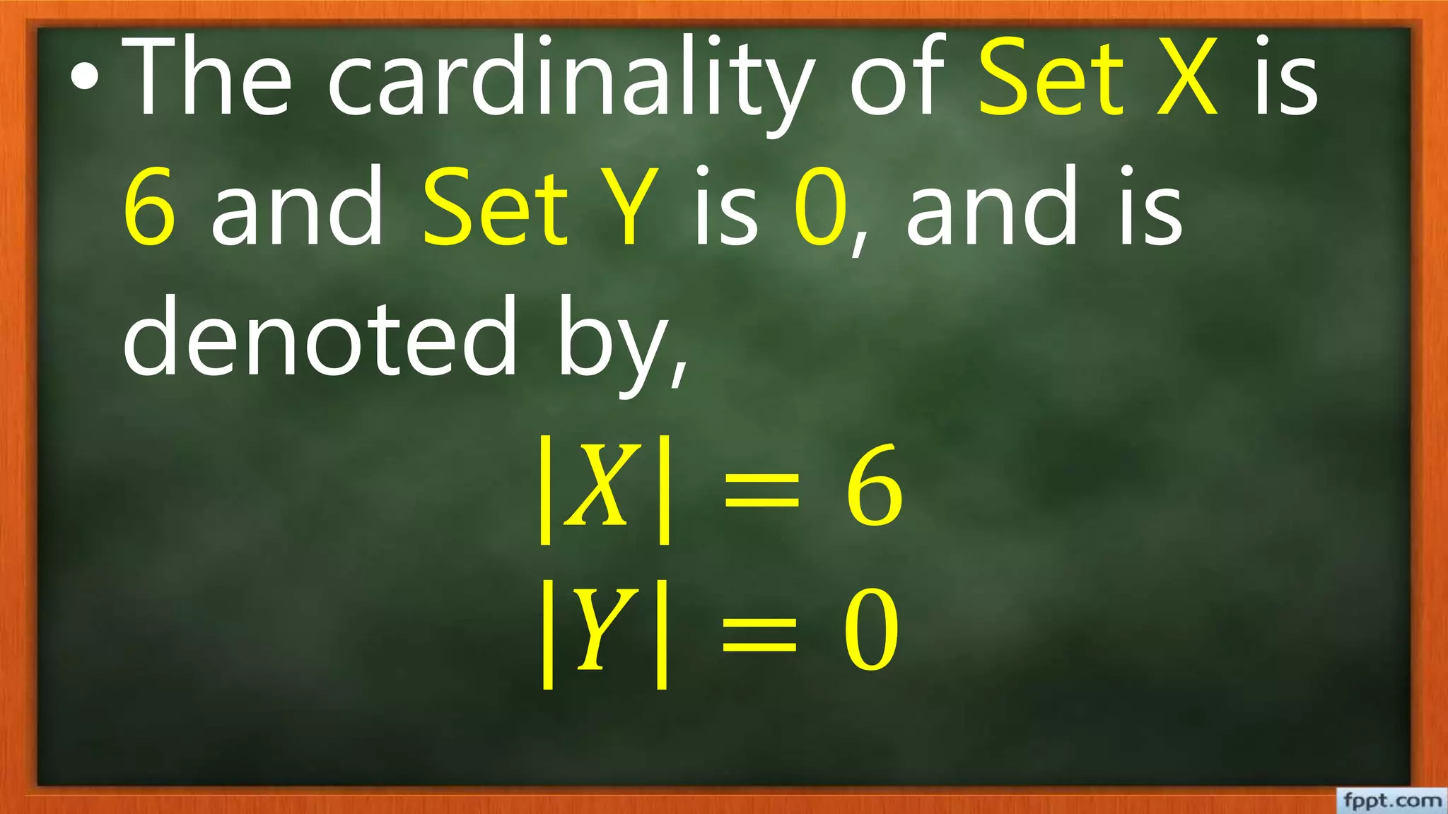 Cardinality of a set | PPTX