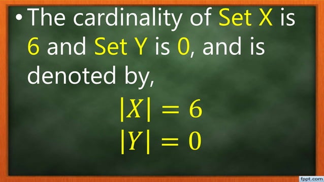 Cardinality of a set | PPTX