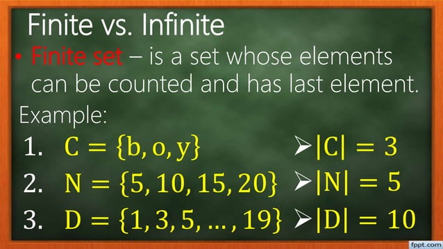 Cardinality of a set | PPTX
