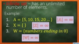 Cardinality of a set | PPTX