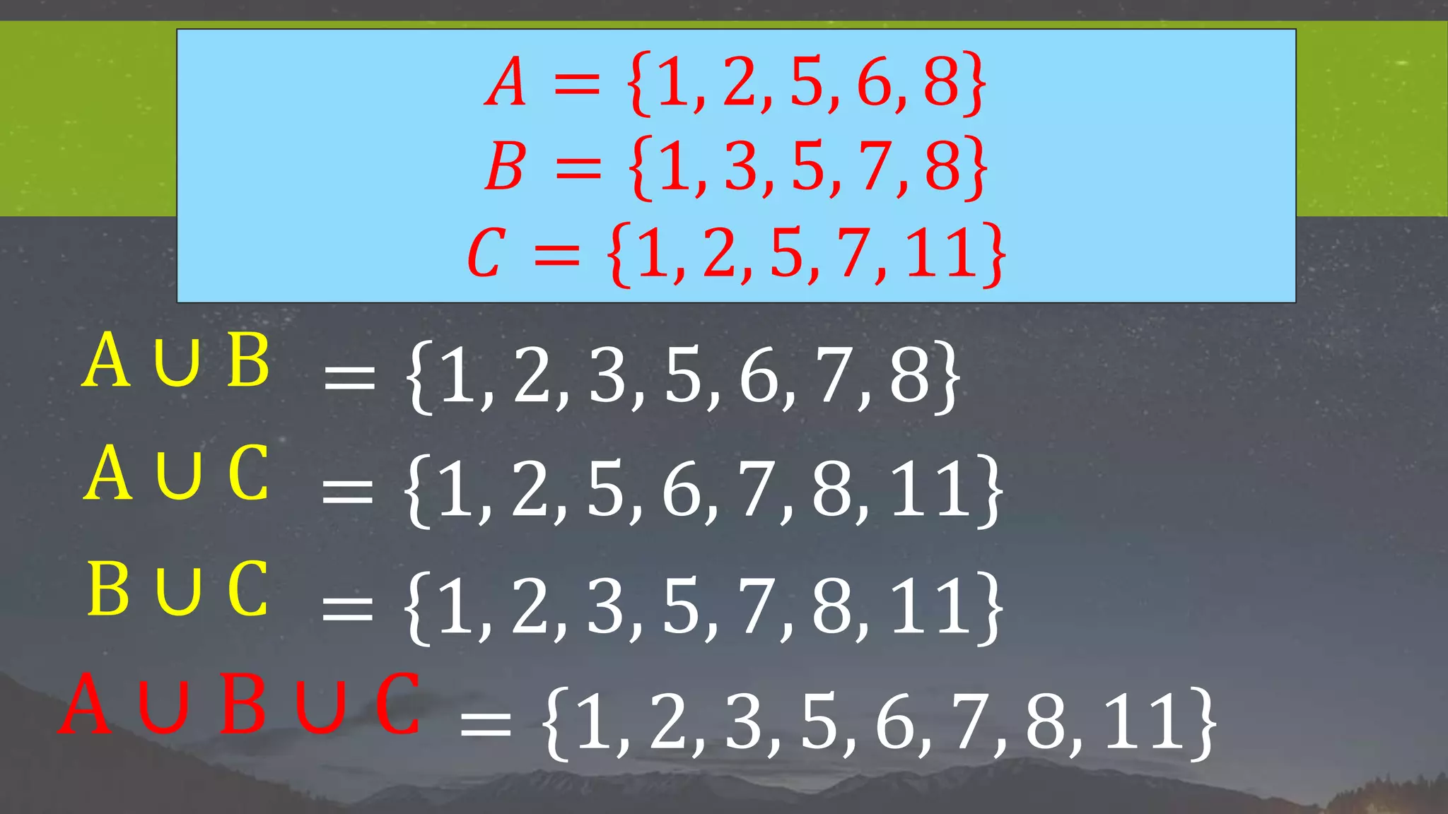 Union & Intersection of Sets | PPT
