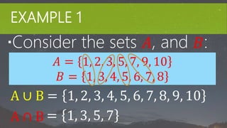 Union & Intersection of Sets | PPTX