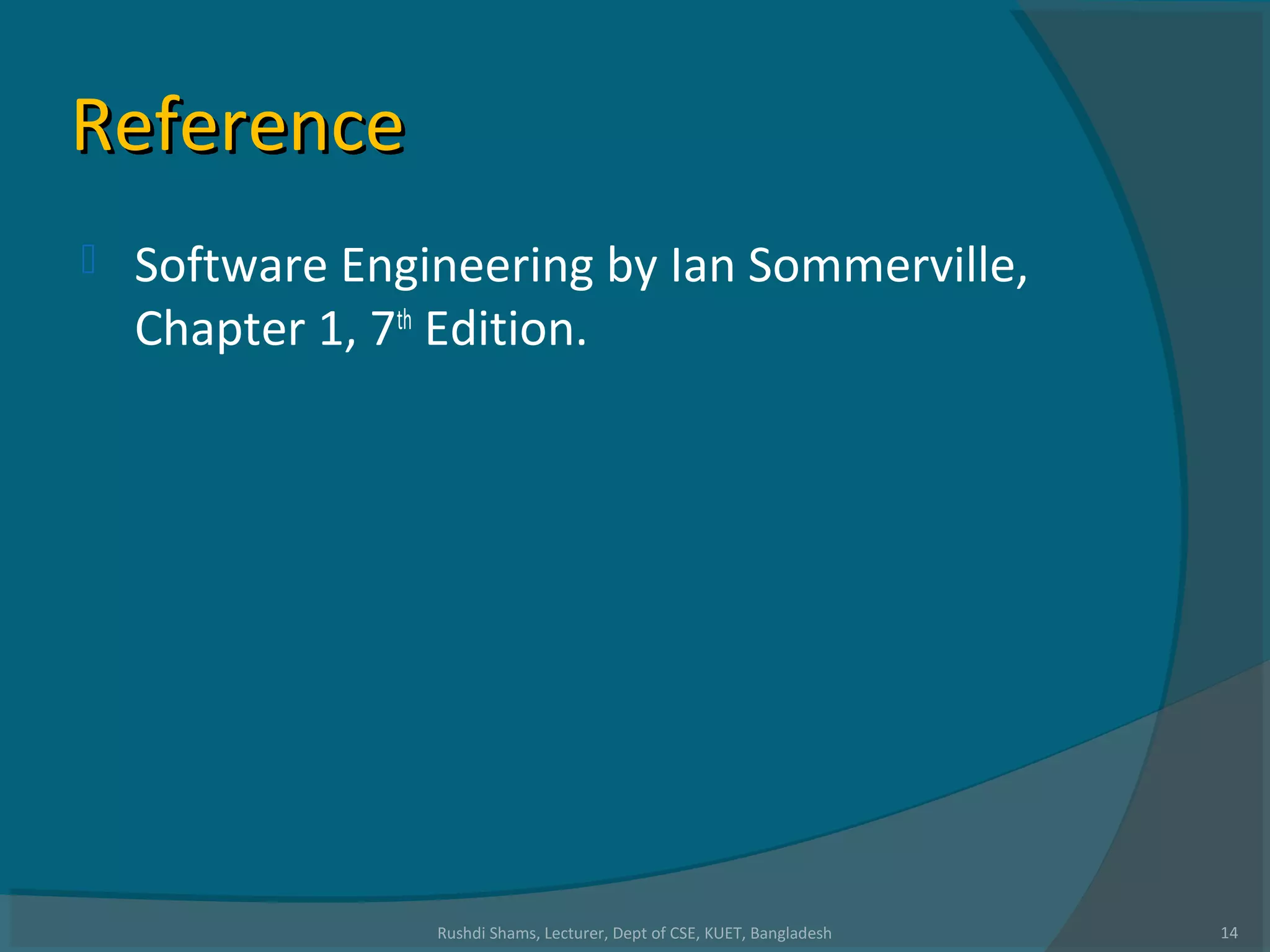 L1 overview of software engineering | PPT