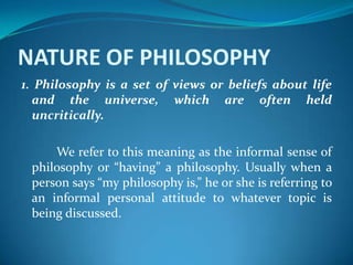 Lecture 1 Introduction to Philosophy | PPTX
