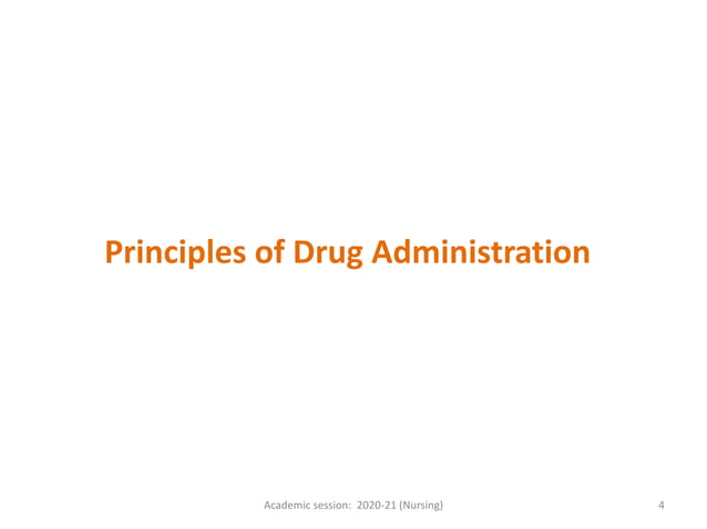 Principles of drug administration | PPTX