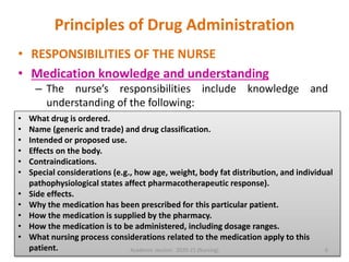 Principles of drug administration | PPTX