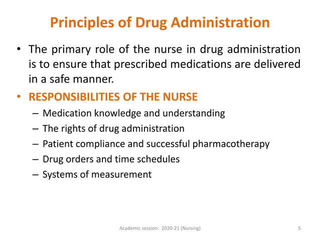 Principles of drug administration