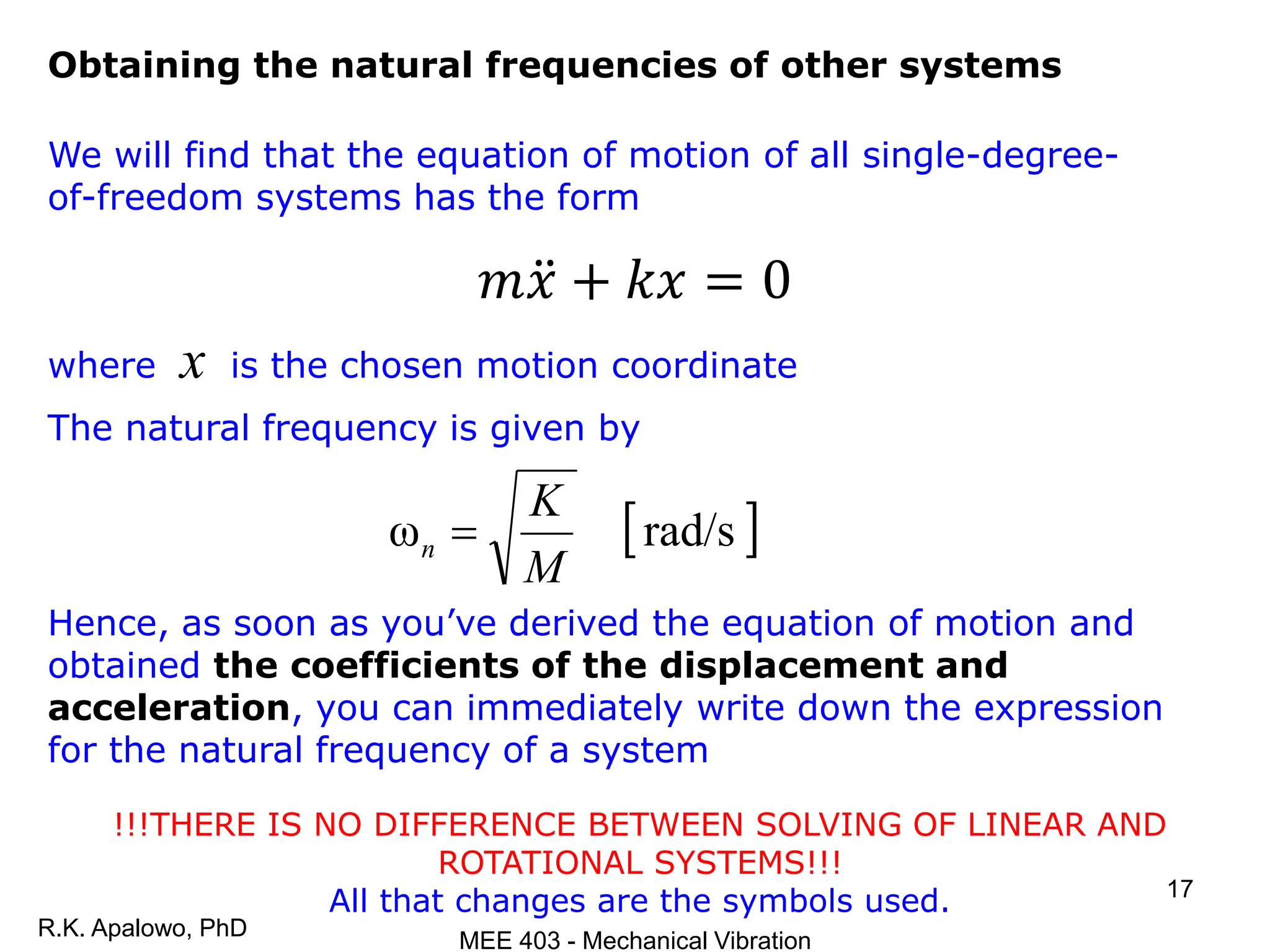 Lecture 1 on mechanical vibration- Single Degree of Freedom.pdf