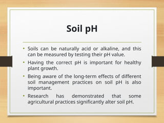 Soil pH and EC level, how to check the soil pH | PPTX