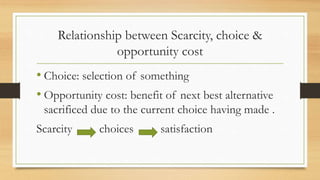 BASIC ECONOMIC PROBLEM & PRODUCTION POSSIBILITY CURVE | PPTX