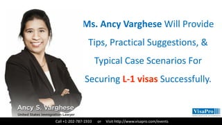 Immigration Event: How To Start A New Office In USA Using L-1 Visa | PPT