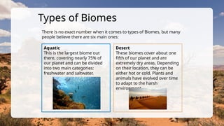 L1- What is a Biome Lesson for Year 5 students | PPT