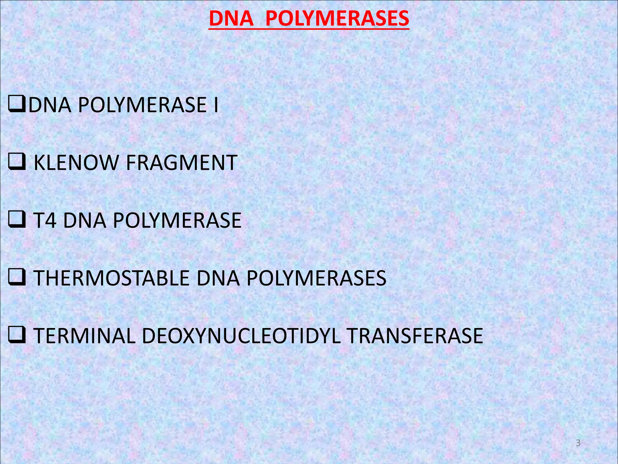 L10. enzymes used in genetic engineering i-1 | PPTX