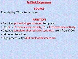 L10. enzymes used in genetic engineering i-1 | PPTX