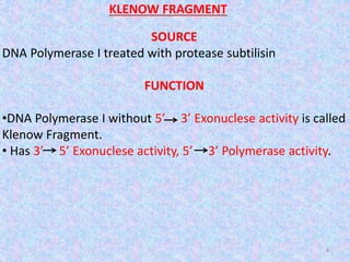 L10. enzymes used in genetic engineering i-1 | PPTX
